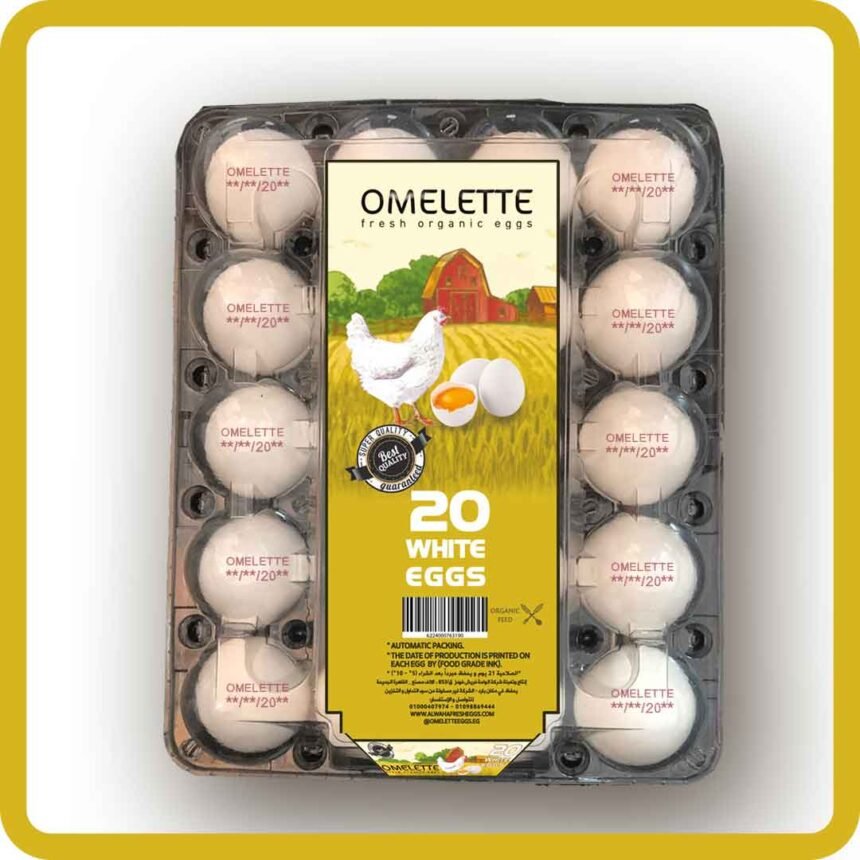 20 White Eggs – Omelette